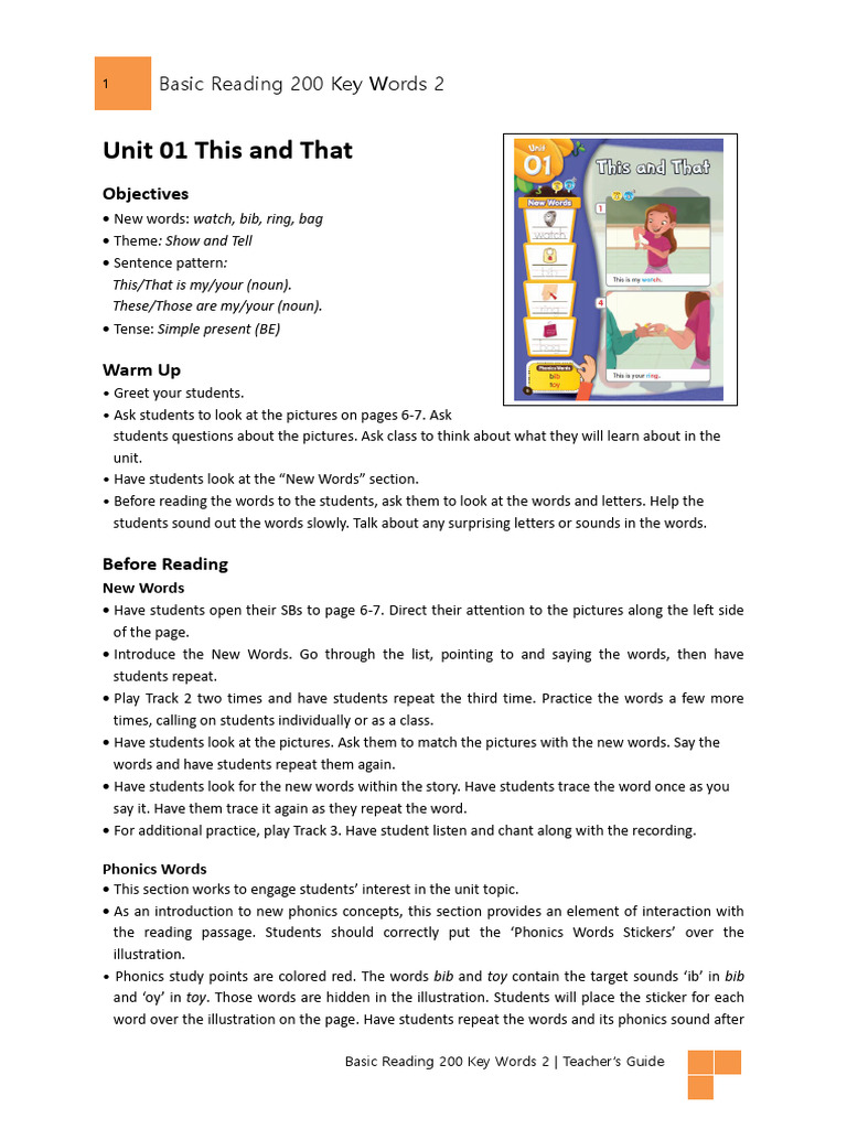 BasicReading200KeyWords2 TG | PDF | Phonics | Reading Comprehension