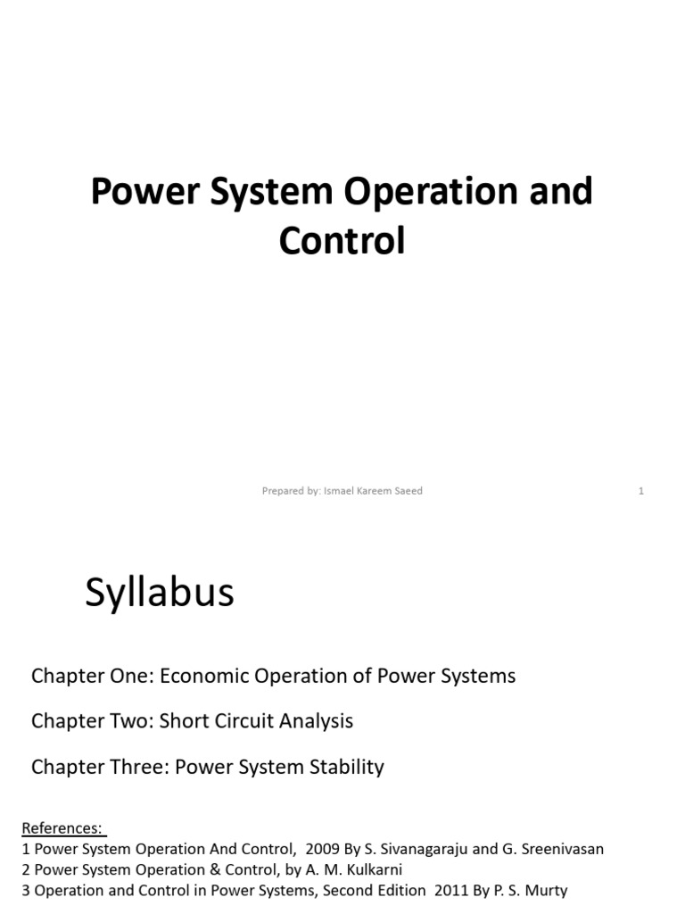 Power System Operation Guide | PDF
