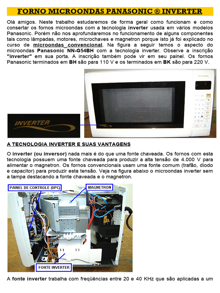 Curso de Microondas Inverter | PDF | Fonte de energia | Relé