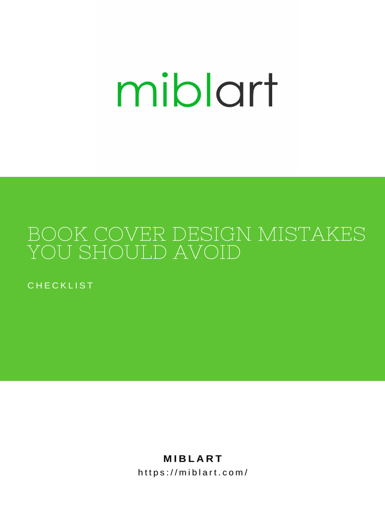 Book Cover Mistakes Checklist | PDF | Typography | Books