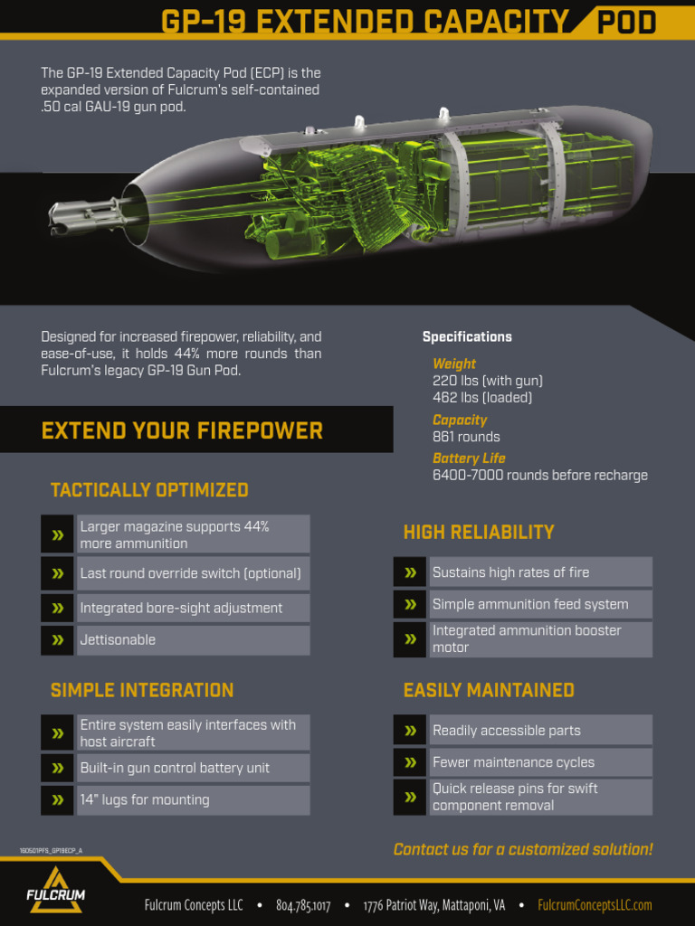 Gp-19 Extended Pod | PDF | Firearm Components | Weapon Design