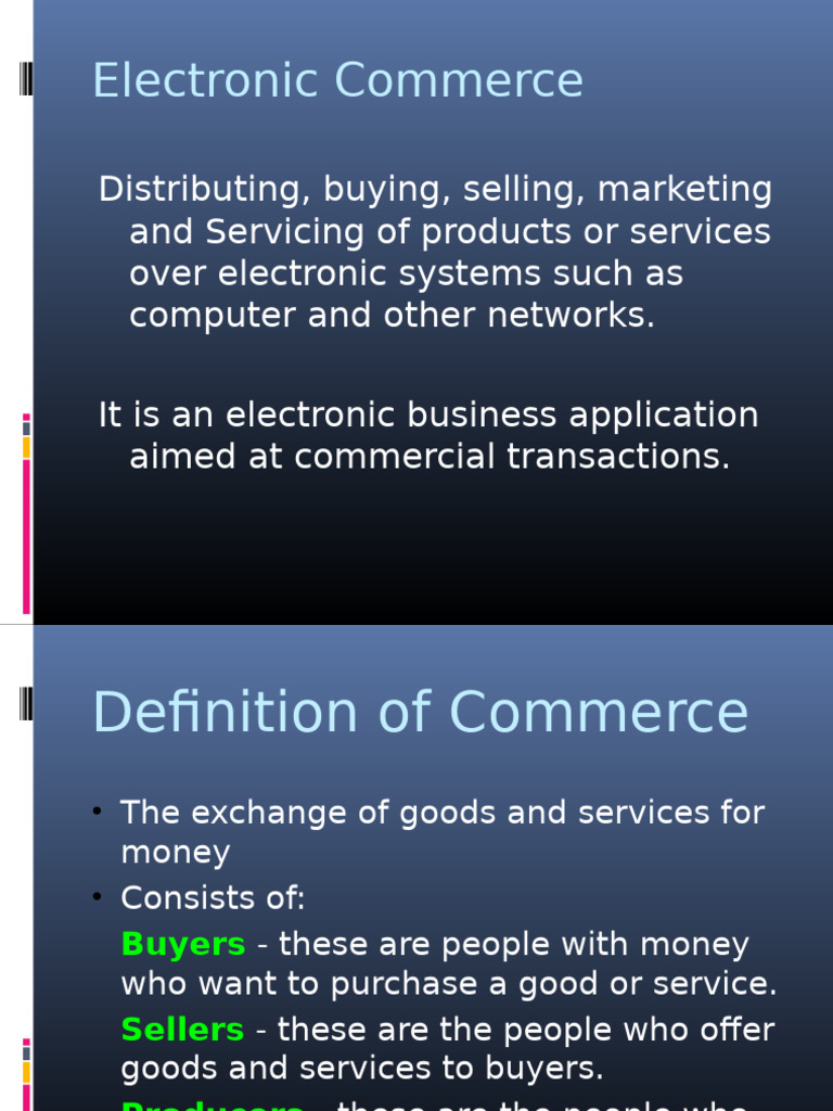 Understanding E-Commerce Fundamentals | PDF | E Commerce | Market (Economics)