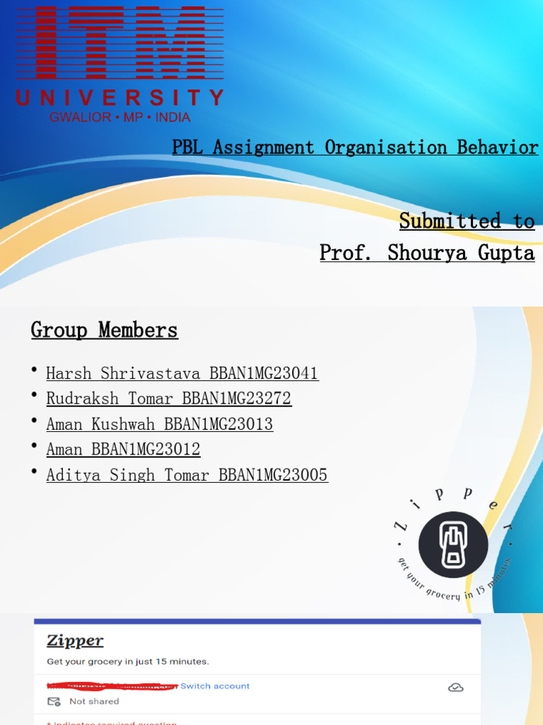 PBL Assignment Organisation Behavior | PDF | Marketing | Business Process