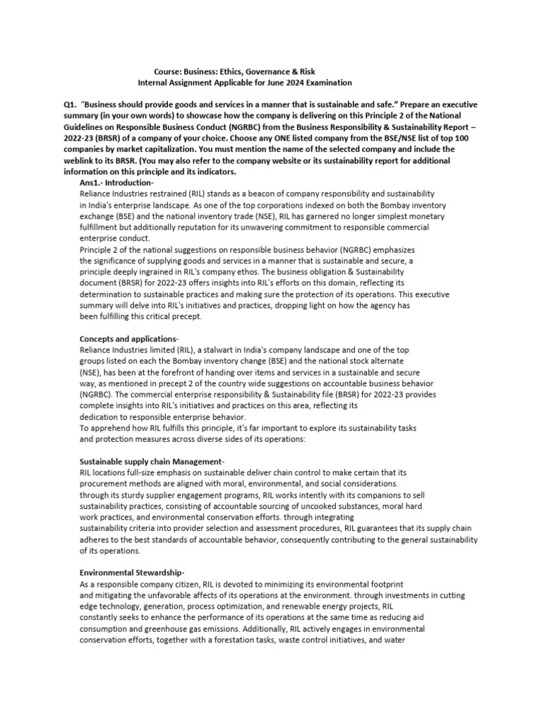 Business Ethics Governance and Risk 5PkEjikYtS9I | PDF | Governance ...