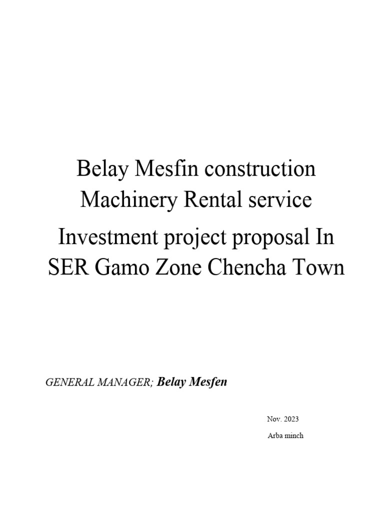 Belay Mesfin Construction Machinery Rent 5 | PDF | Expense | Income Statement