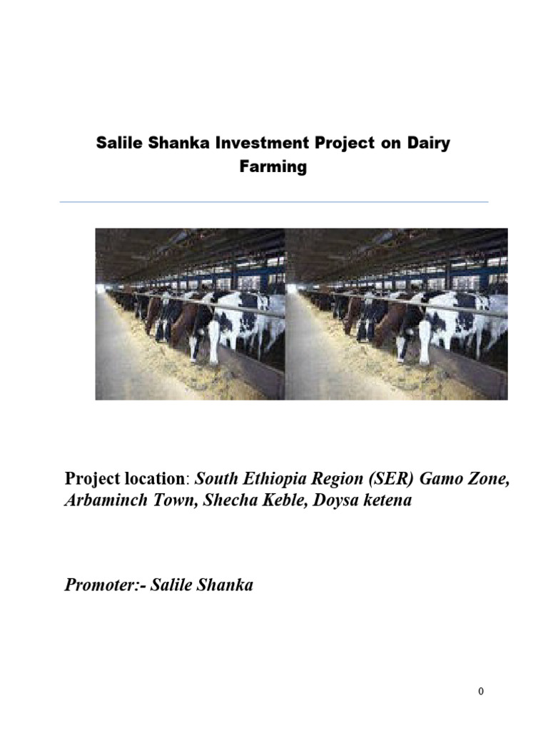 Salile Shanka Project-Proposal-on-Dairy-Farm | PDF | Agriculture ...