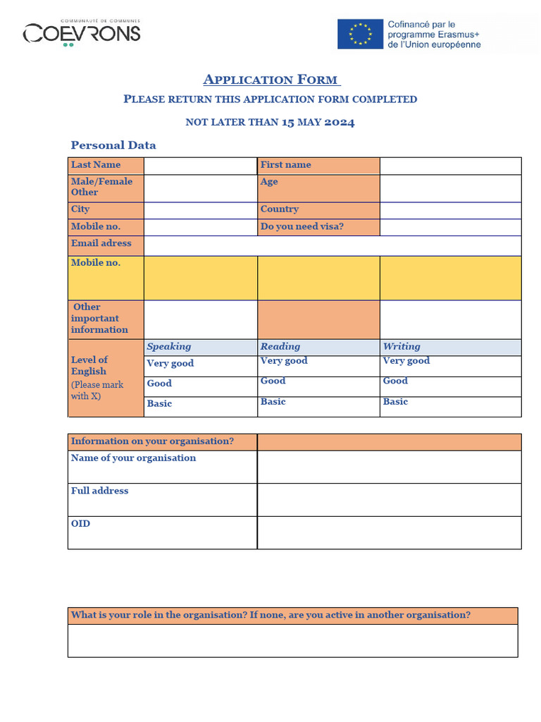 Application TC Coevrons - Rev | PDF | Experience
