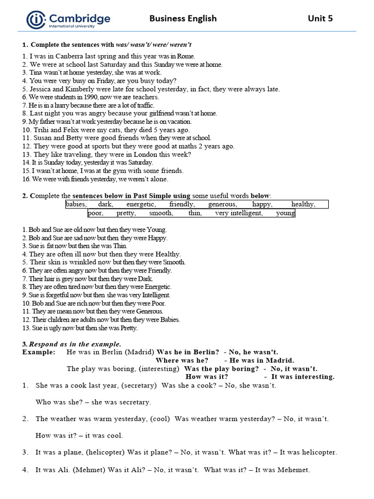 English Unit 5 Homework Ayub | PDF