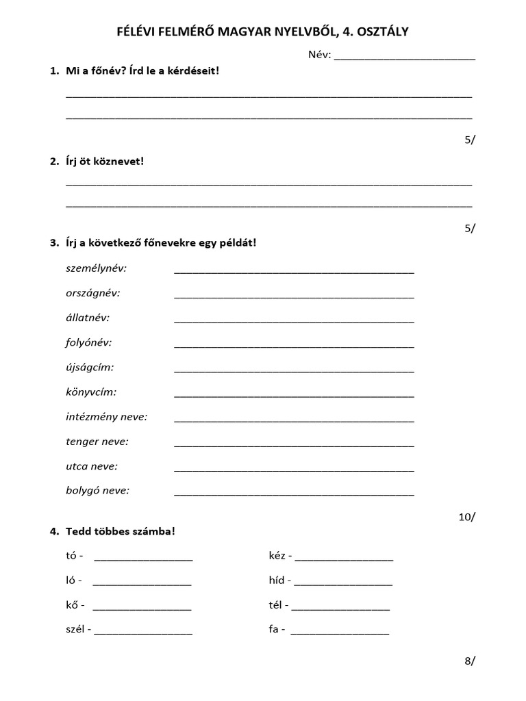 Nyelvtan Felmero | PDF