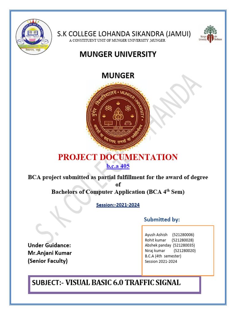 visual basic 6.0 Documentation[1] | PDF | Computer File | Traffic Light