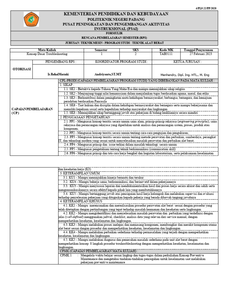RPS KPM 2023 | PDF | Seni