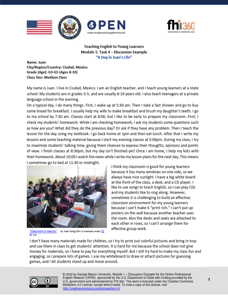 MOOC Module 1 - A Day in My Life Example | Download Free PDF ...