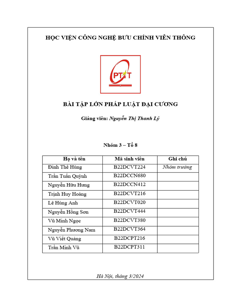 Bài tập lớn PLDC | PDF