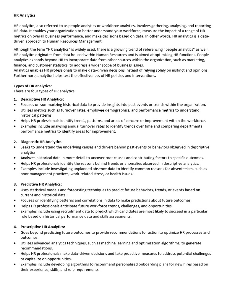 HR Analytics UNIT 1 | PDF | Analytics | Human Resources