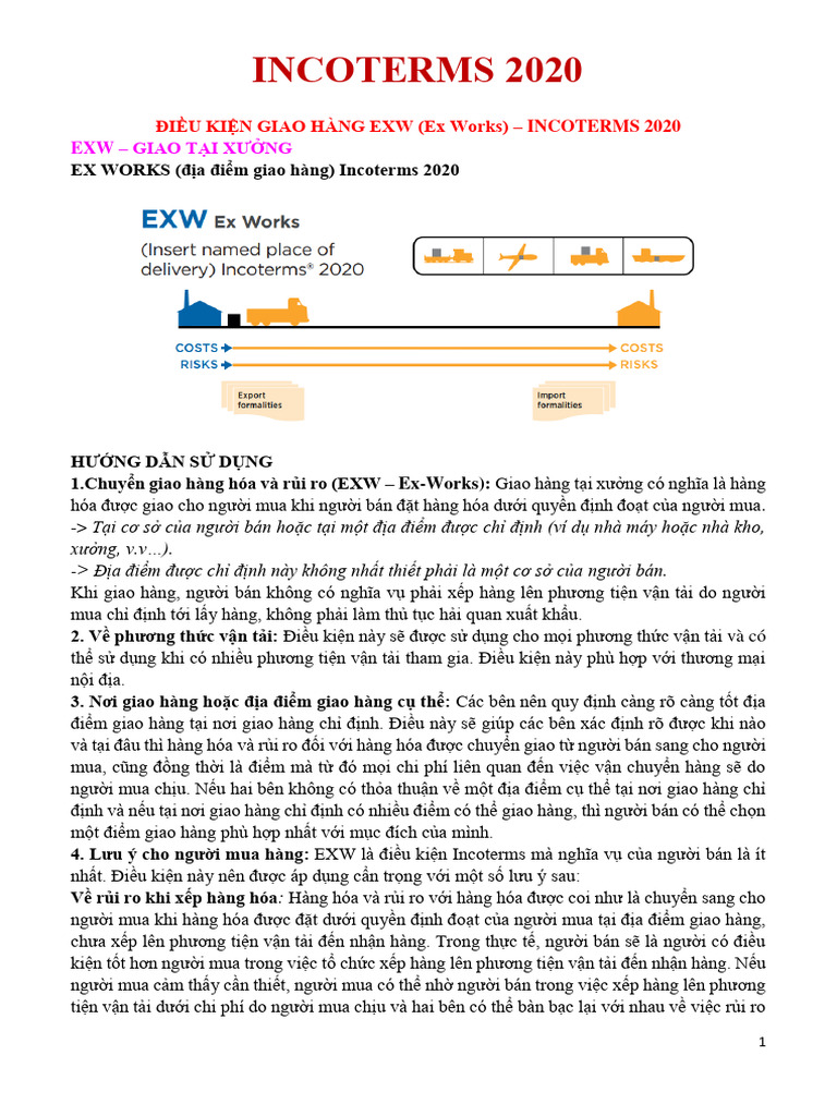 2023 - LY THUYET INCOTERM 2020 (15-2-2023) | PDF