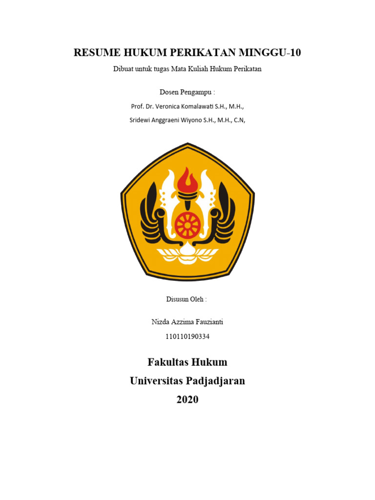 Hukum Perikatan: Unsur dan Ketentuan | PDF | Ilmu Sosial | Hukum