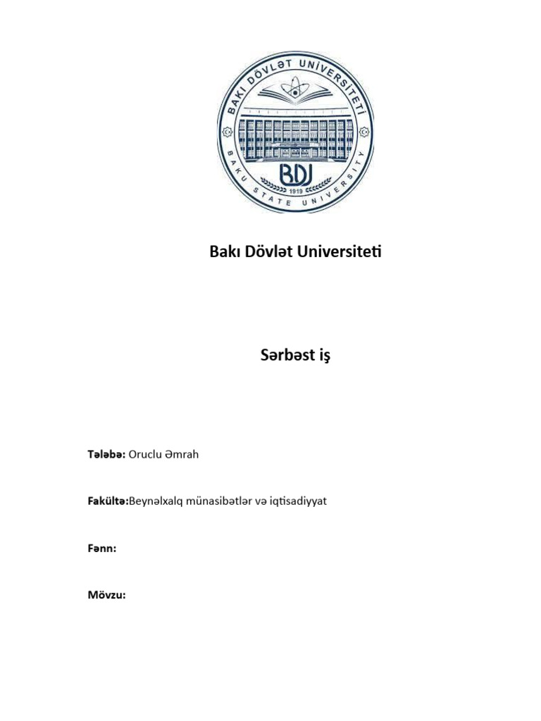 Titul Vərəqi | PDF