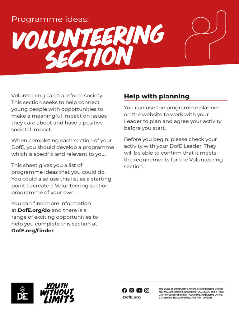 Programme-Ideas Volunteering v4 | PDF | Self-Improvement