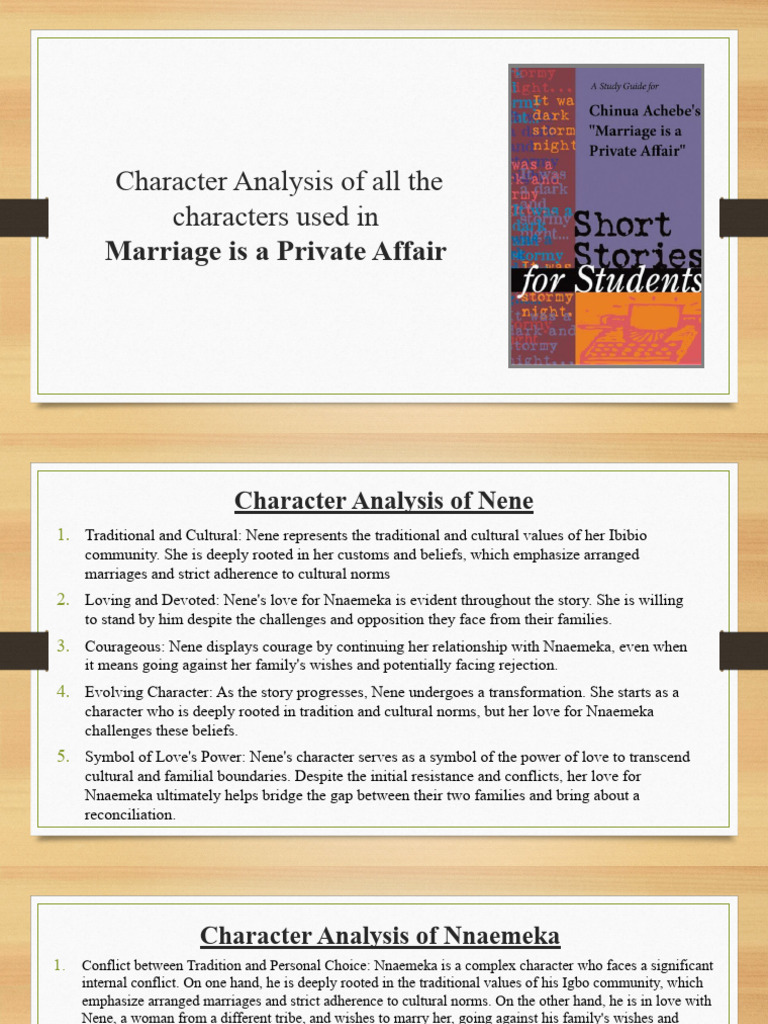Charater Analysis | PDF | Traditions | Marriage