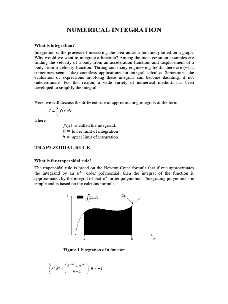 Numerical Integration Lecture | PDF | Integral | Polynomial