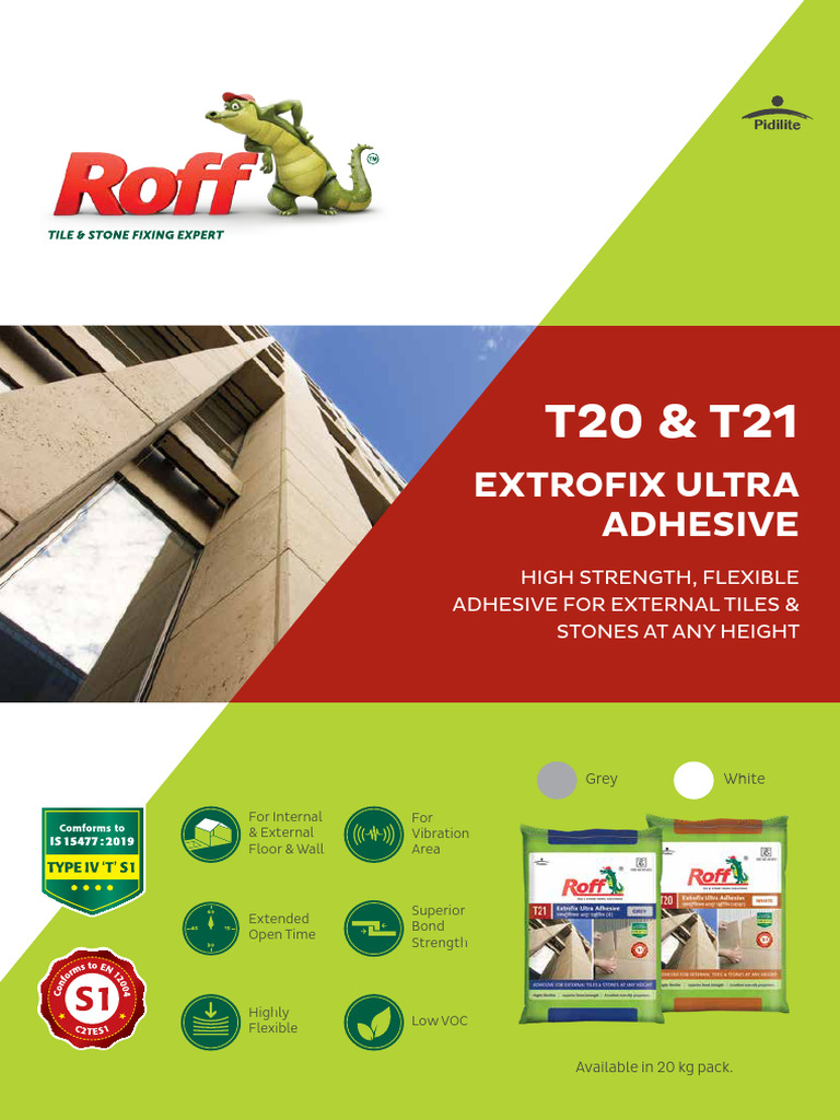 Roff Extrofix Ultra Adhesive Guide | PDF | Tile | Adhesive