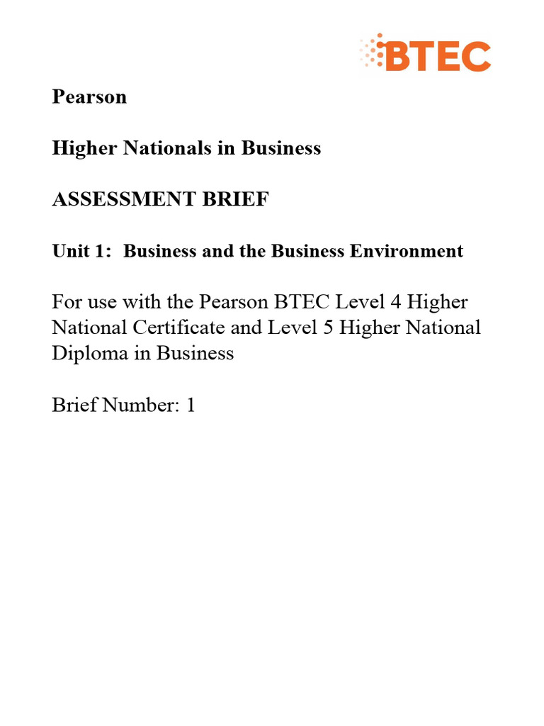Assignment Brief 1 | PDF | Economies | Business Economics