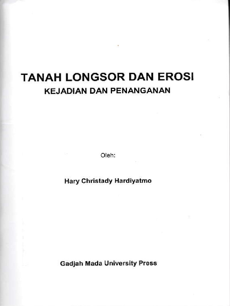 Tanah Longsor dan Erosi - Kejadian dan Penanganan | PDF