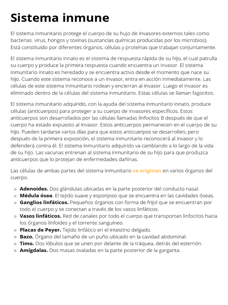Sistema Inmune | PDF