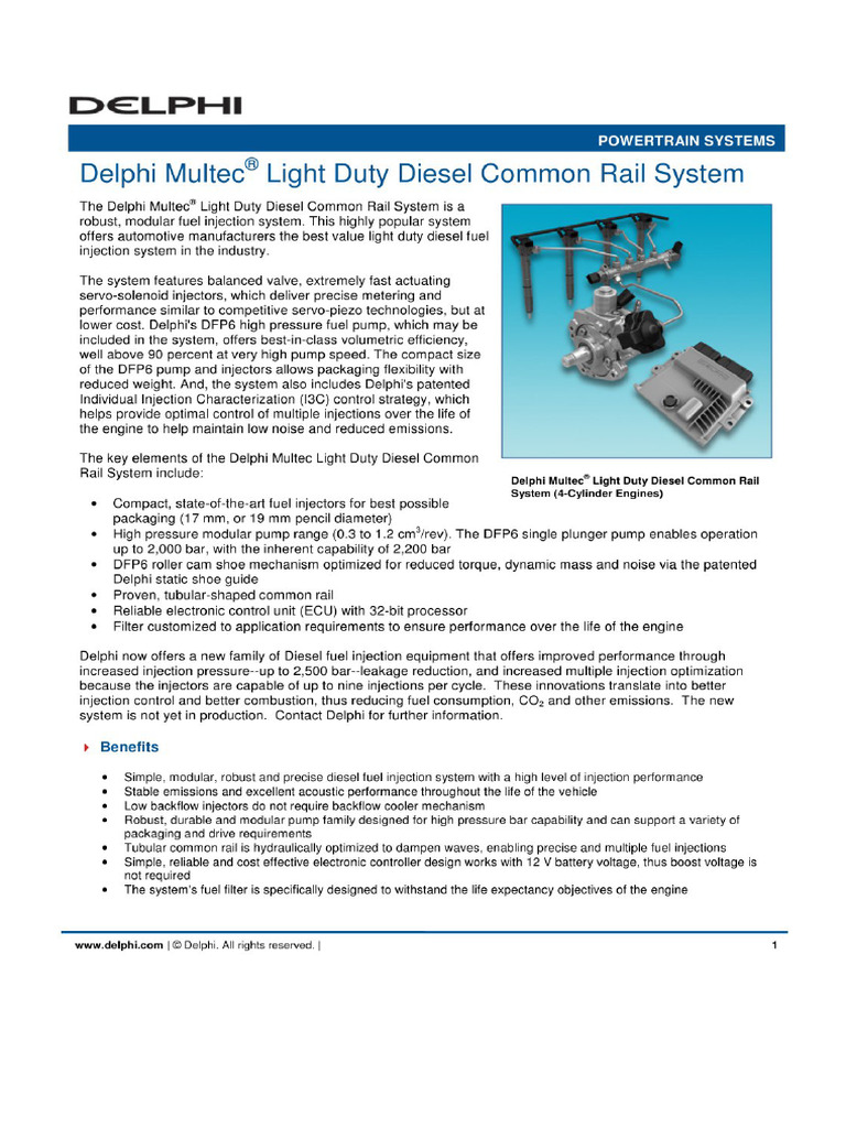 Light Duty Diesel CR | PDF