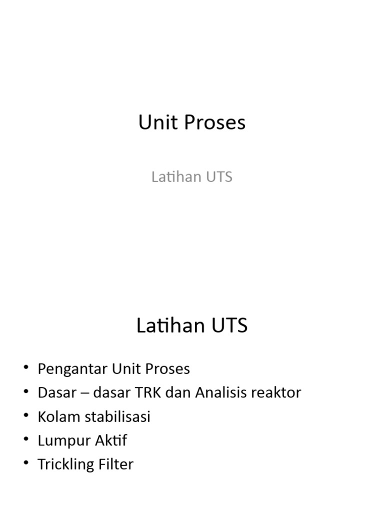 Unit Proses Latihan Soal Pra UTS - Updated Pertemuan 3 & 4 TGL 31 Mar 24 | PDF
