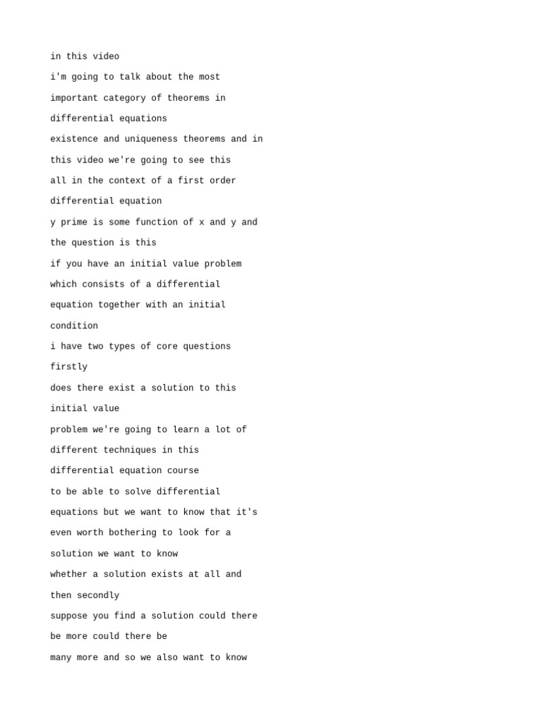 (English (Auto-Generated) ) The Big Theorem of Differential Equations ...