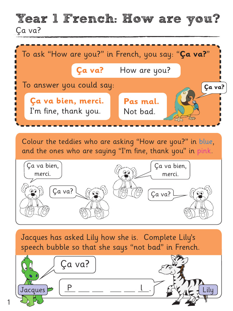 CGP Year 1 French Workout | PDF