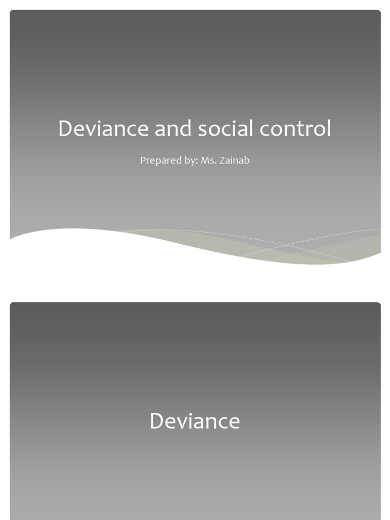 Sociology of Deviance | PDF | Deviance (Sociology) | Crimes
