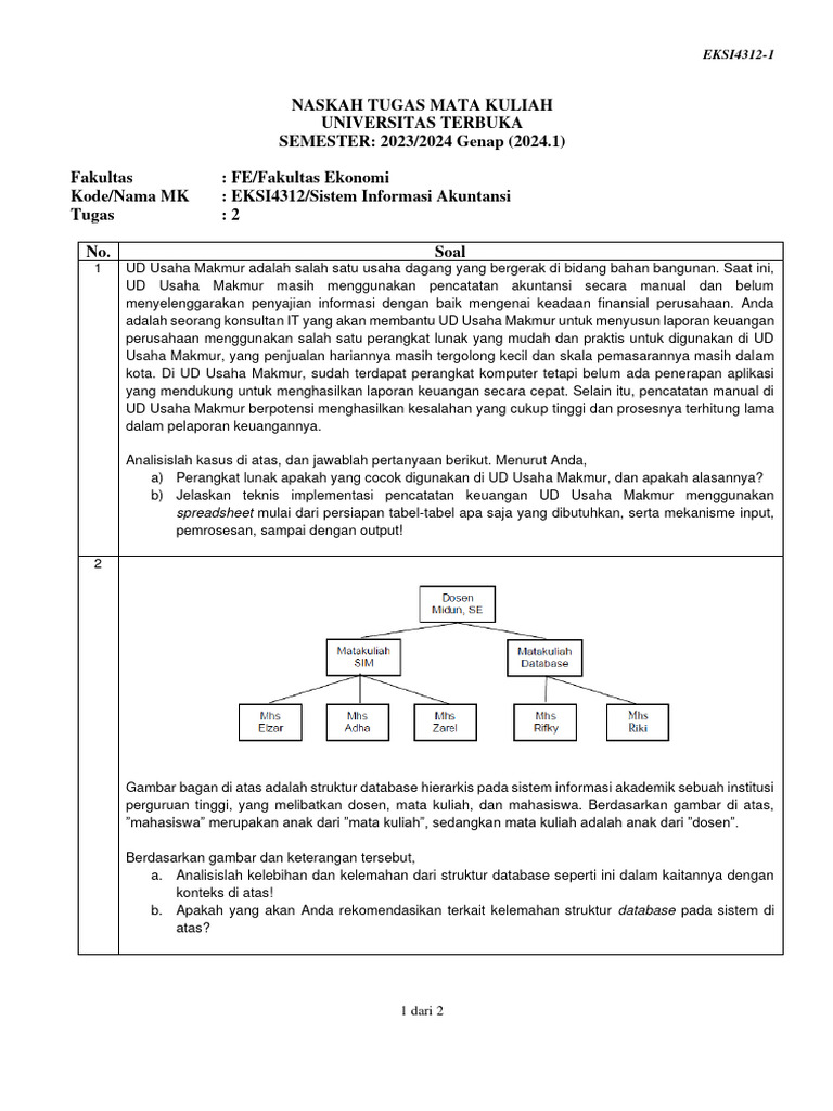 Rekomendasi Sistem Akuntansi untuk UD Usaha Makmur | PDF