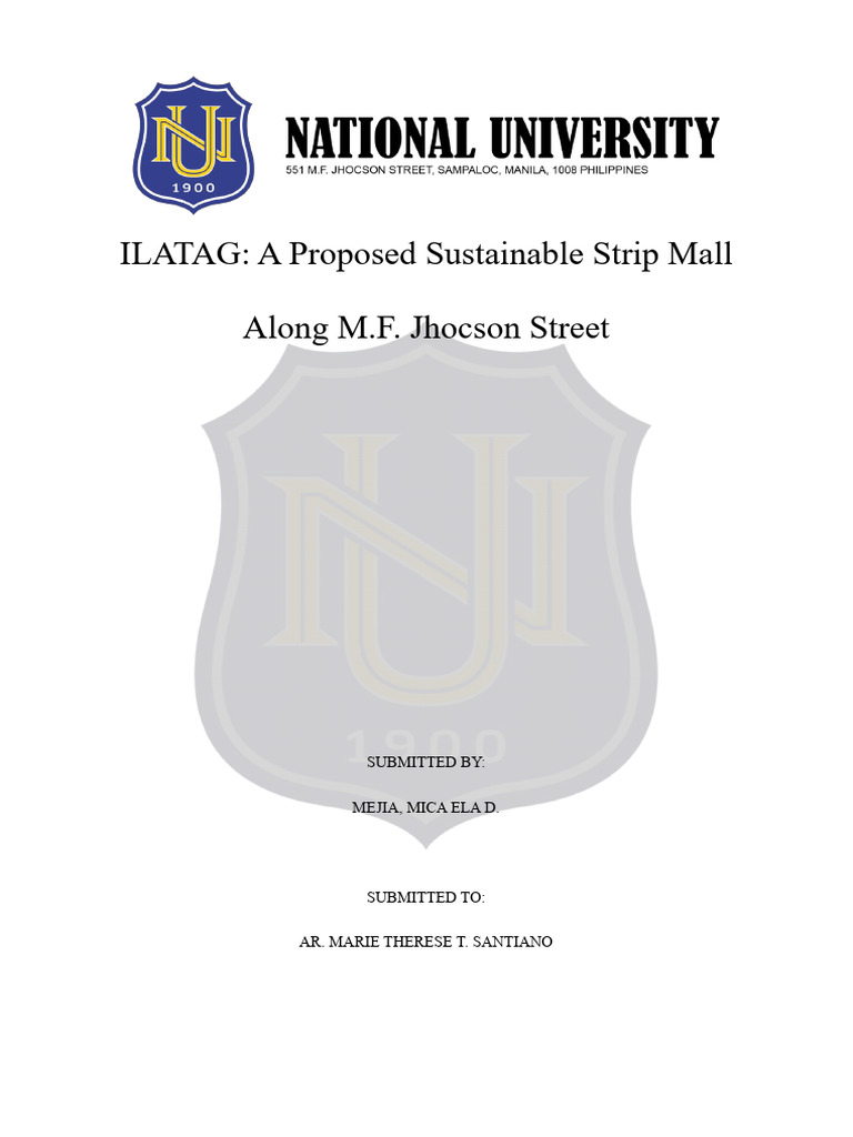 ILATAG a Proposed Sustainable Strip Mall Along M.F. Jhocson Street ...