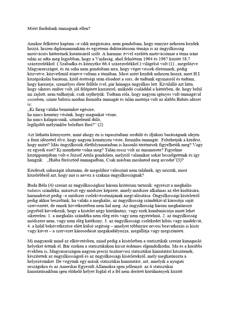 Miért Fordulunk Önmagunk Ellen | PDF