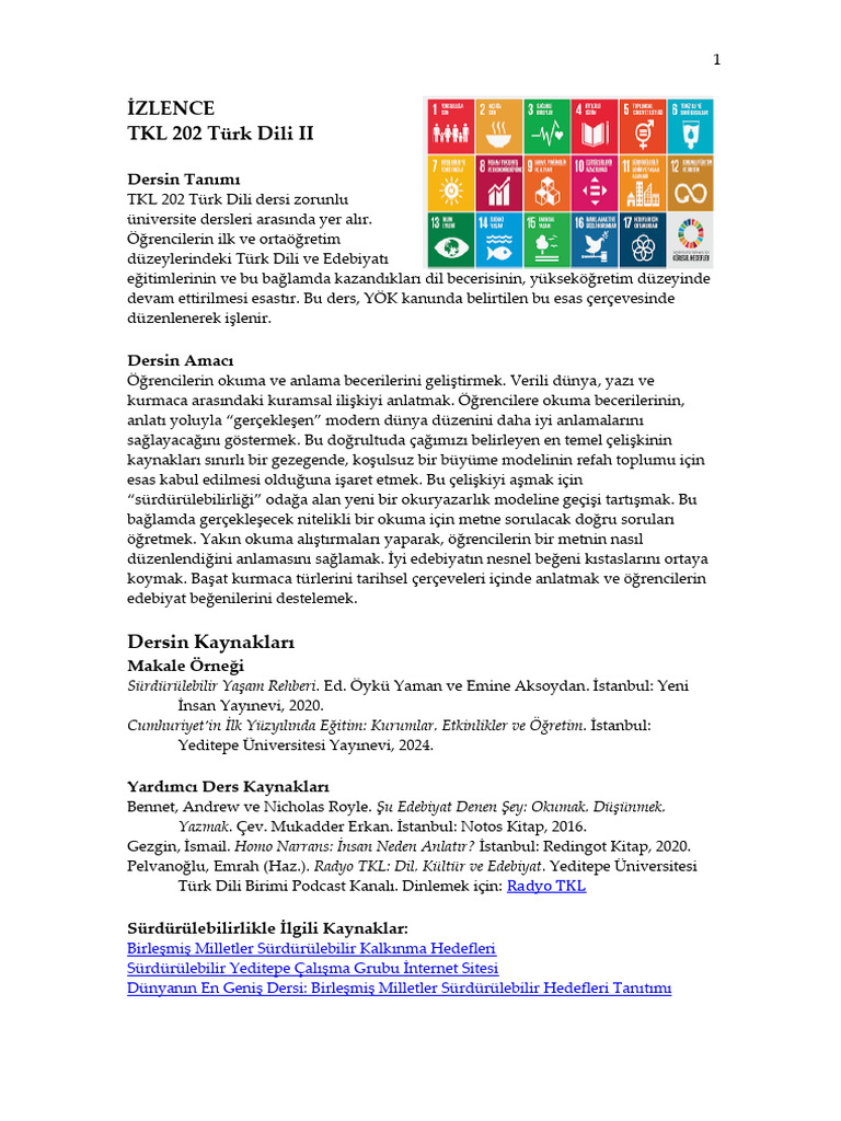 TKL 202 2024 Bahar İzlence | PDF