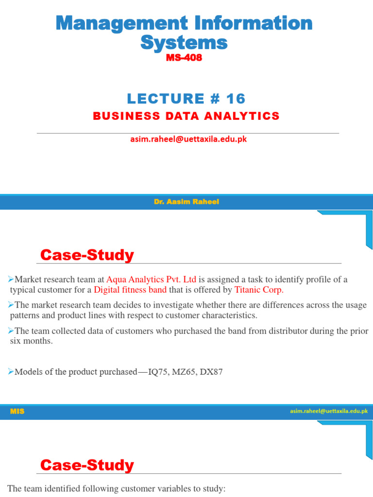 MIS Lec # 16 Business Analytics | PDF | Analytics | Retail