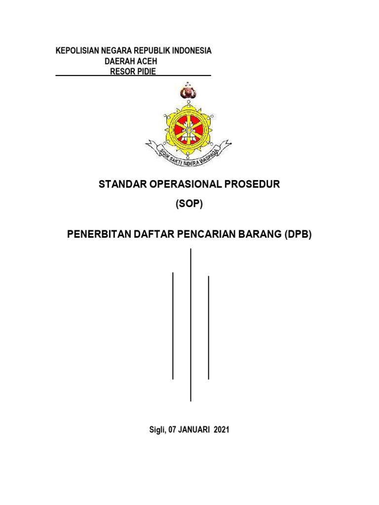 Sop Penerbitan DPB | PDF