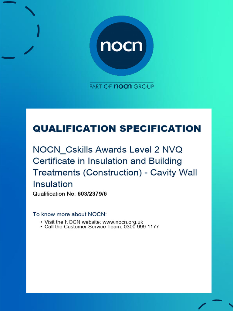 603 2379 6 Nocn - Cskills Awards Level 2 NVQ Certificate in Insulation and Building Treatments ...