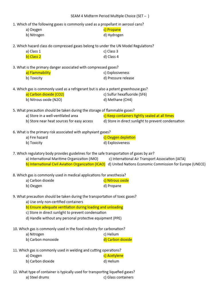 1 Seam 4 Midterm Multiple Choice Set Answer Key Pdf Dangerous