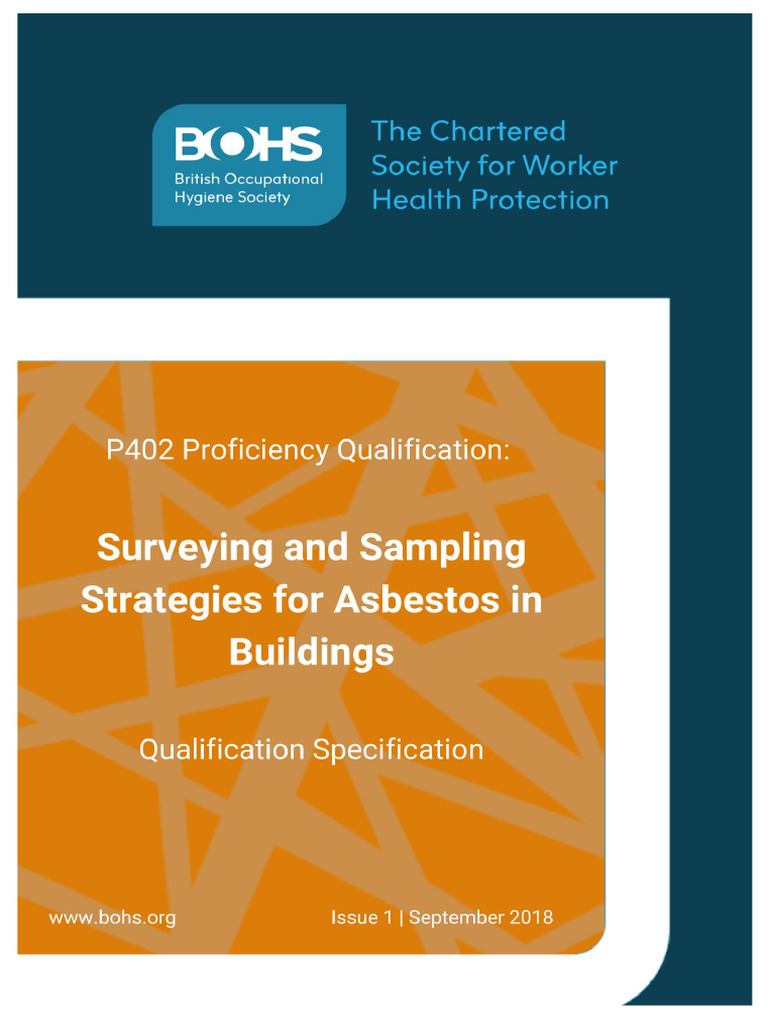 P402 Qualification Specification | PDF | Occupational Hygiene | Asbestos