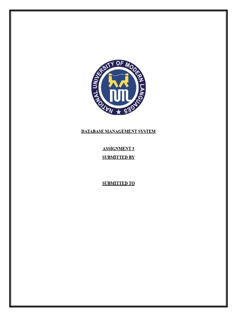 Dbs Assignment 3 Copy Pdf Information Technology Management Information Science