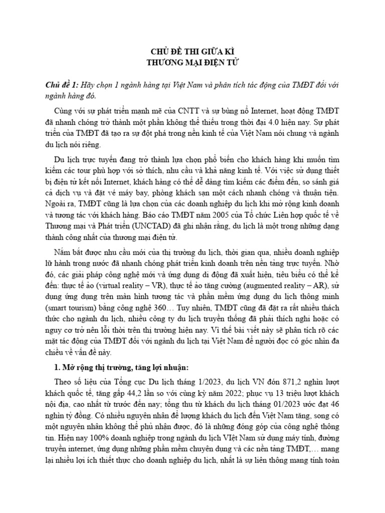 Thi Gi A Kì TMĐT | PDF