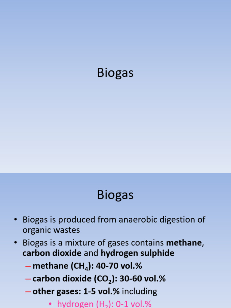 Biogas | PDF | Anaerobic Digestion | Biogas