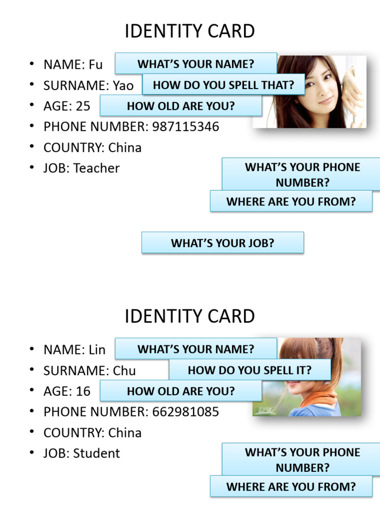 Speaking Cards Introducing Yourself CLT Communicative Language Teaching Resources Conv 87861 ...