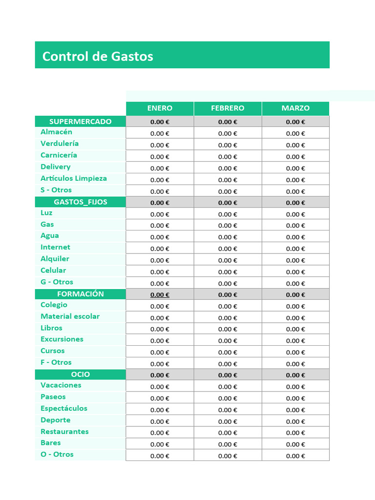 Control de Gastos | PDF