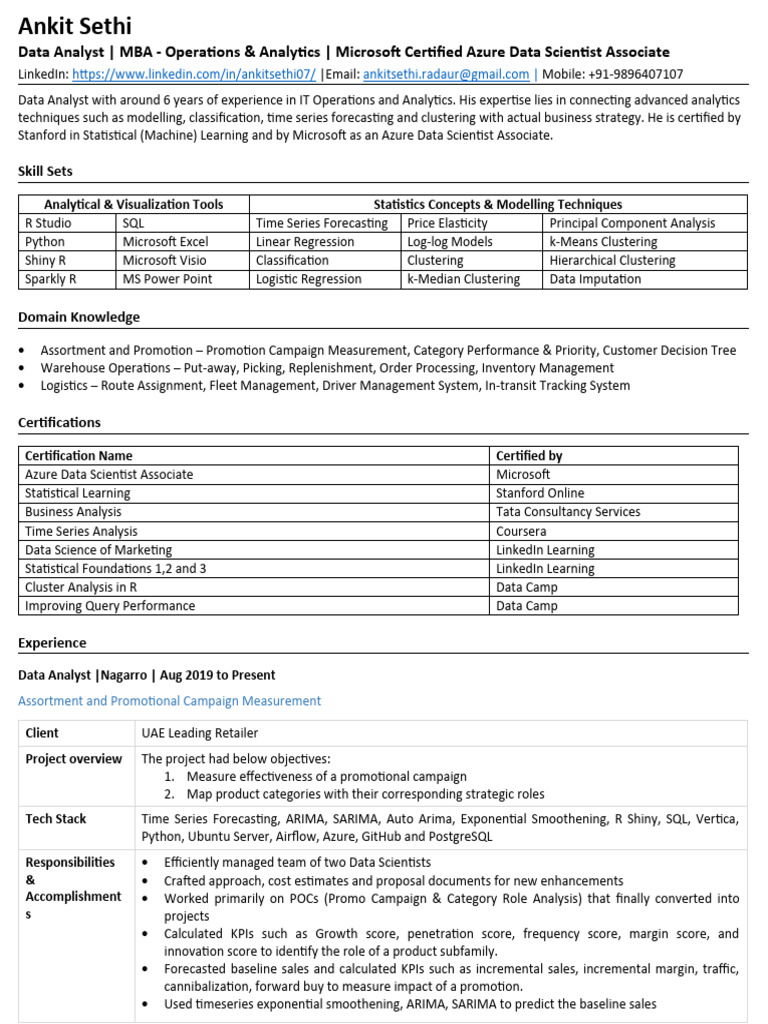 Data Analyst's Professional Journey | PDF | Cluster Analysis | Time Series