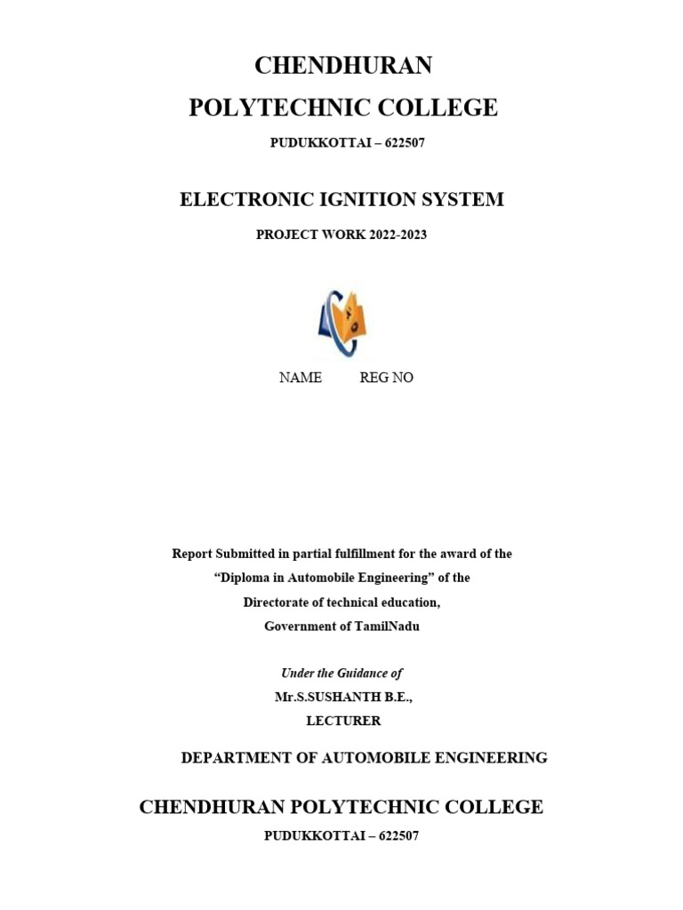 Ignition Pdf Ignition System Engines