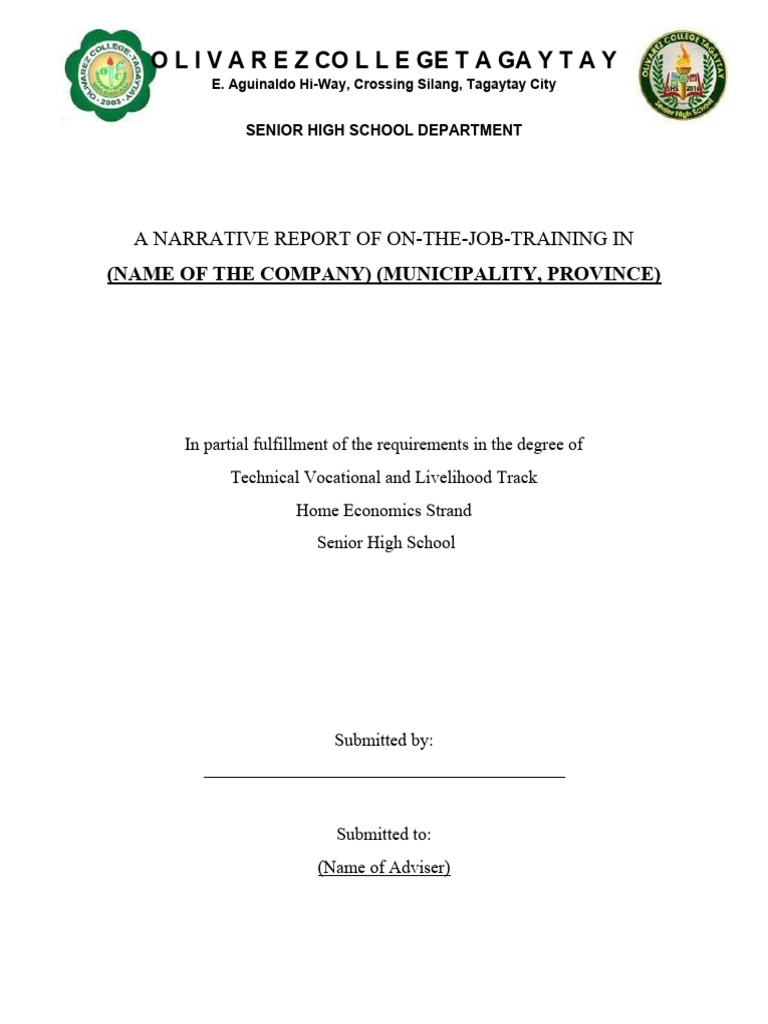 Narrative Report Format | Download Free PDF | Cognition | Learning